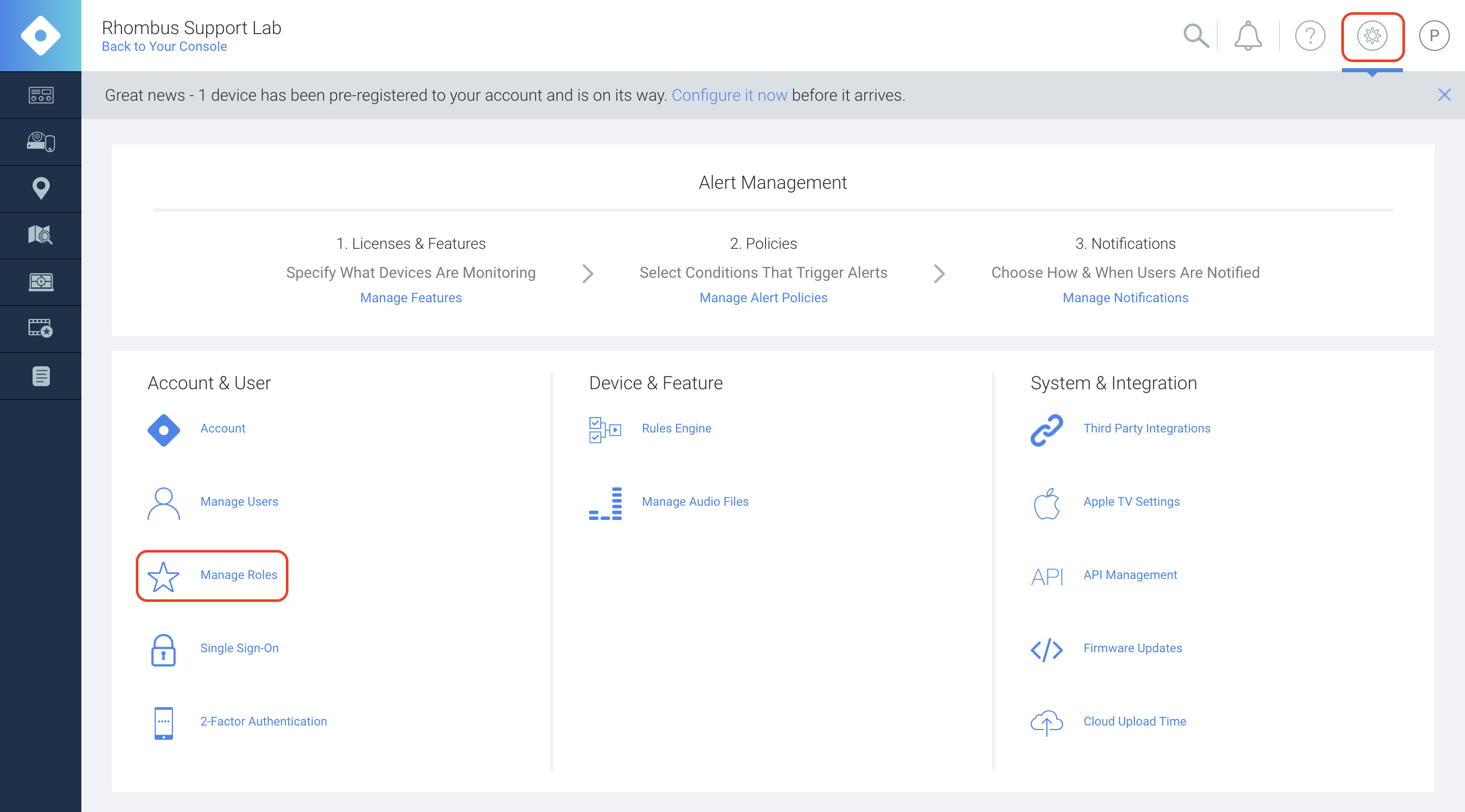 Role Creation and Management – Rhombus Support