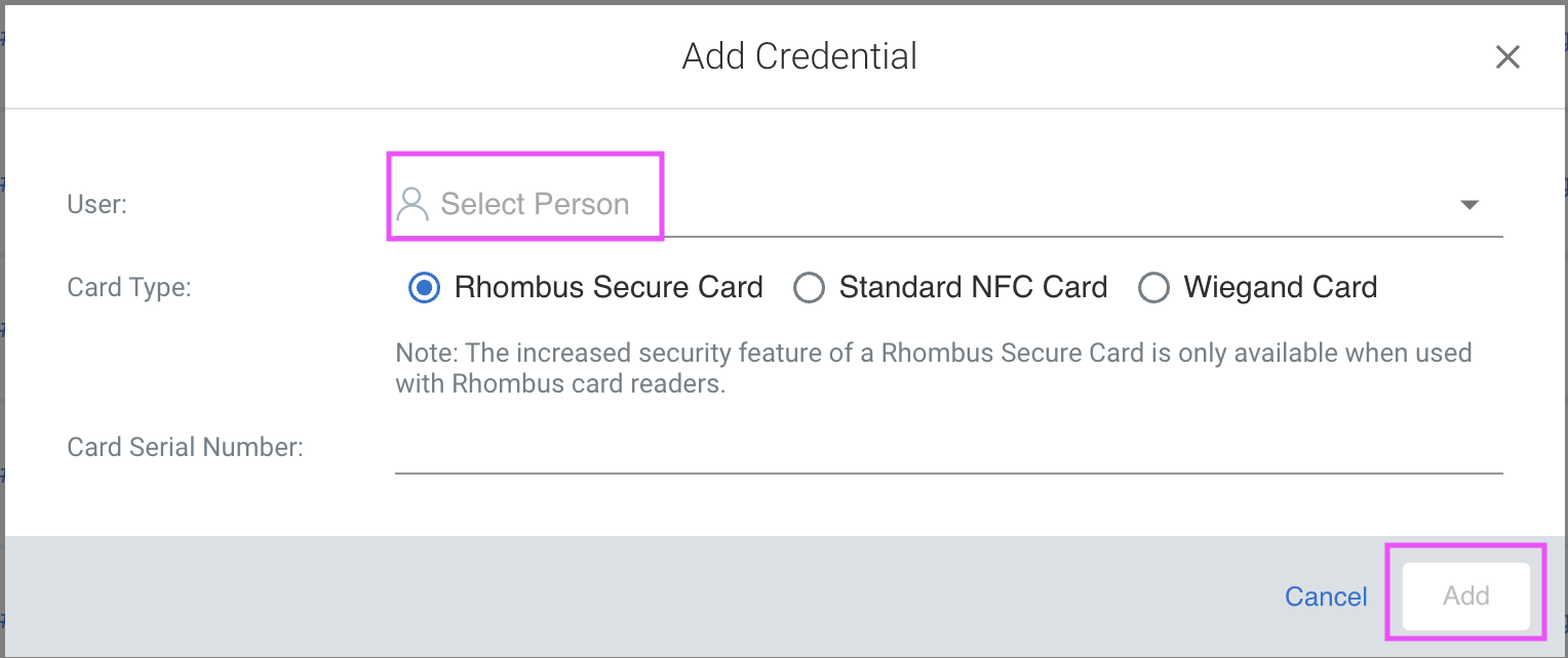 Registering a Key Card (Access Control Credentials) – Rhombus Support