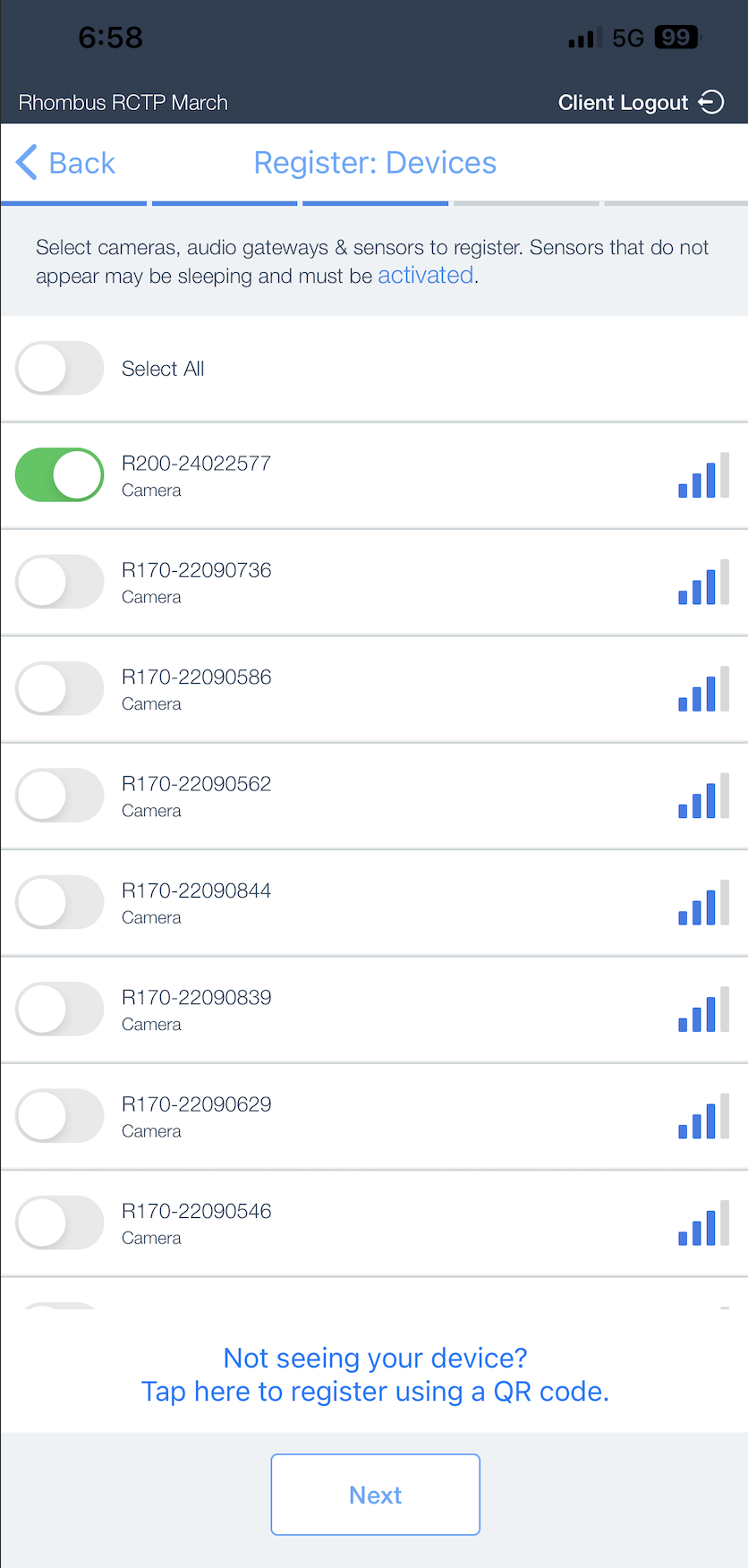 R170 Camera Setup – Rhombus Support