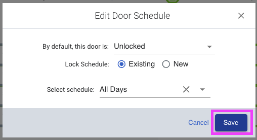 Access Control Door Lock and Unlock Schedules – Rhombus Support