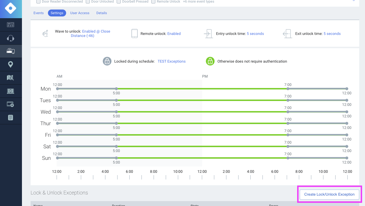 Access Control Door Lock and Unlock Schedules – Rhombus Support