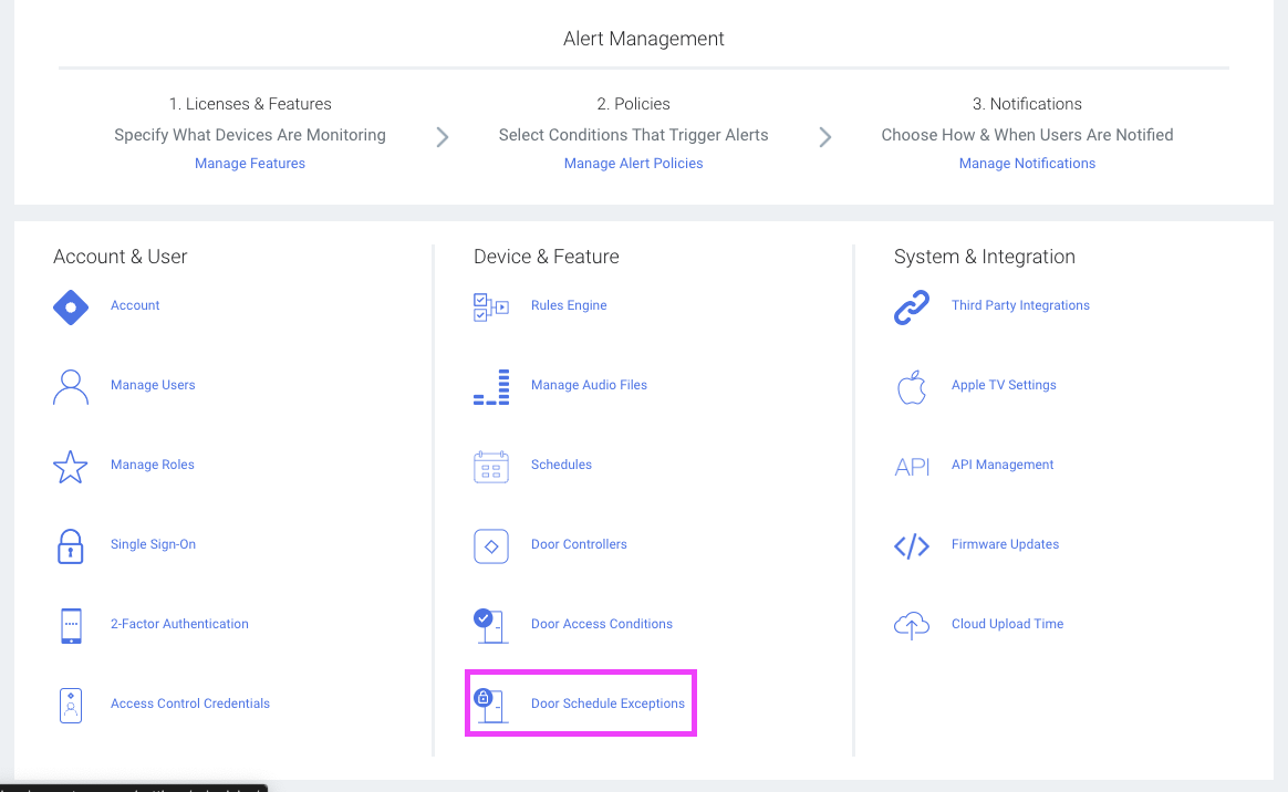 Access Control Door Lock and Unlock Schedules – Rhombus Support