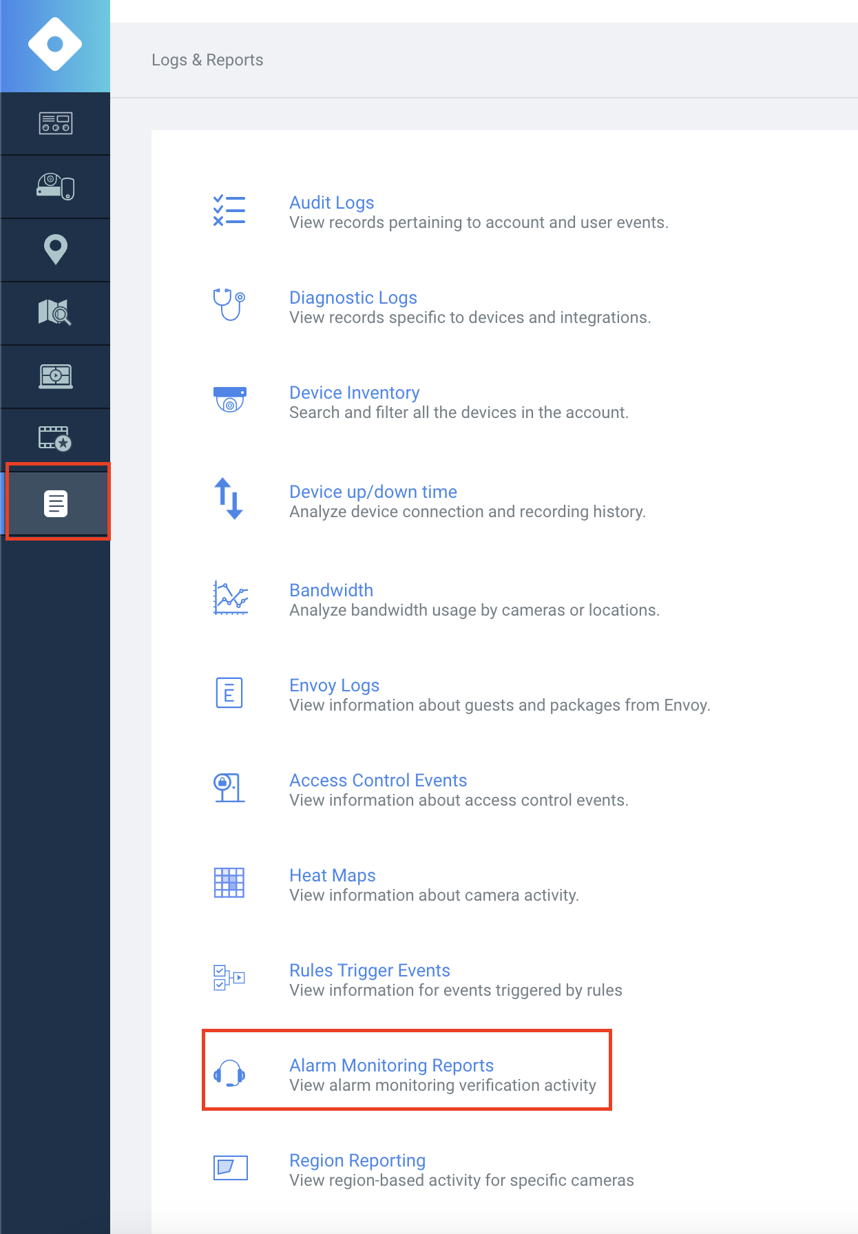 Alarm Monitoring Guide – Rhombus Support