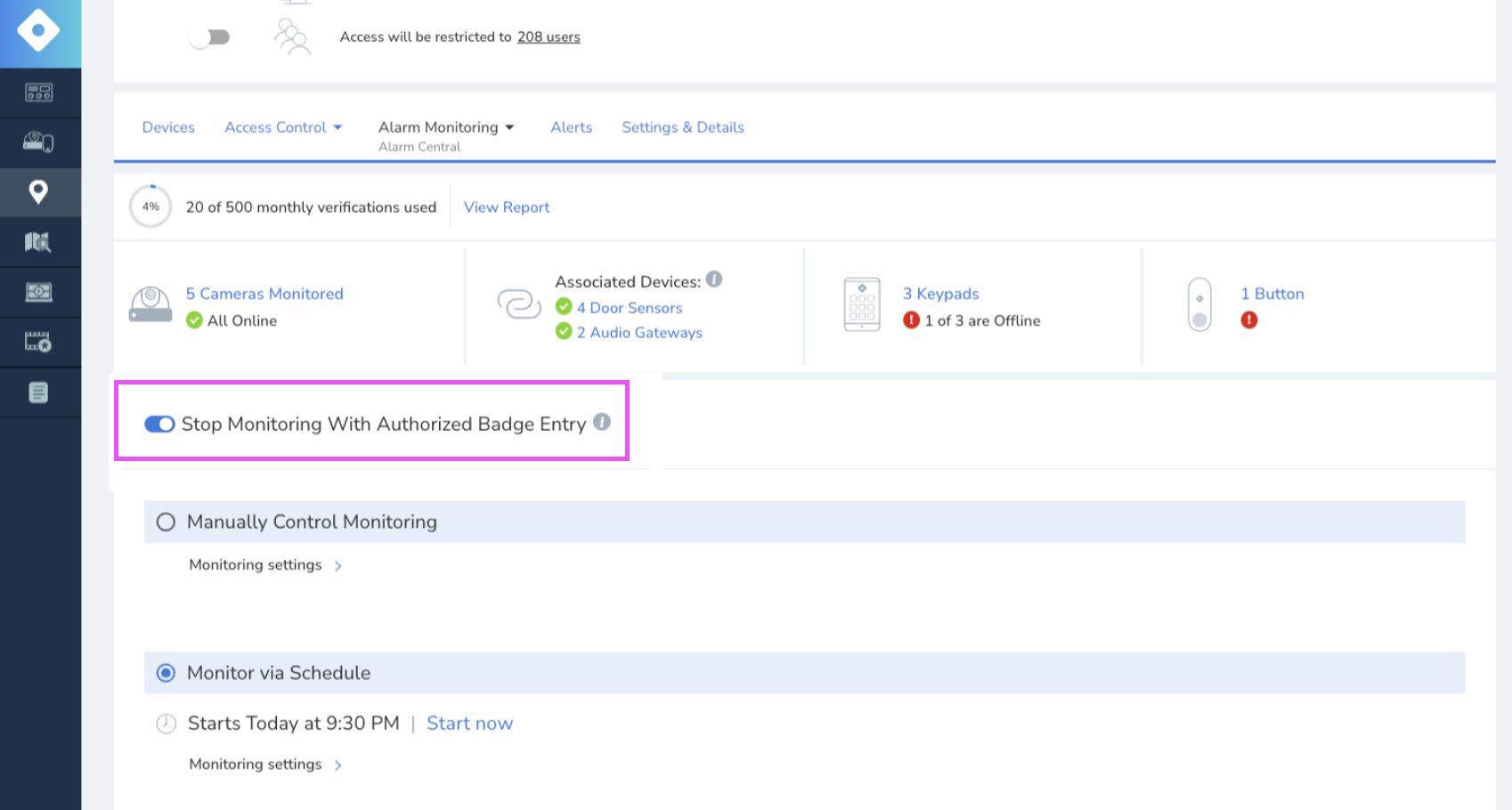 Alarm Monitoring Guide – Rhombus Support