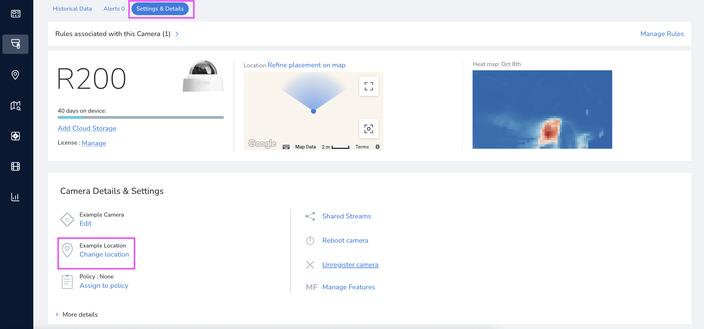Managing Locations – Rhombus Support