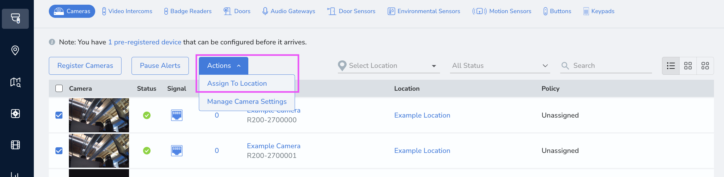 Managing Locations – Rhombus Support