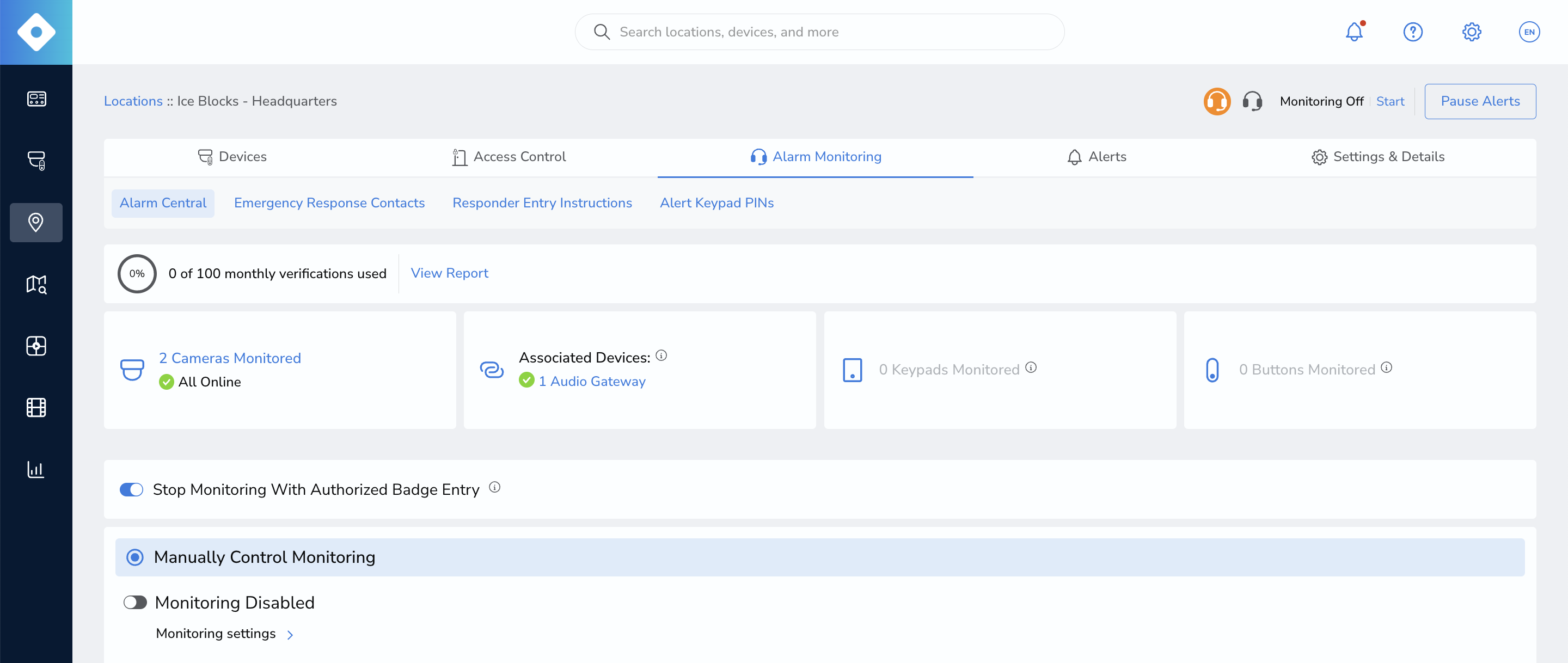 Alarm Monitoring Guide – Rhombus Support