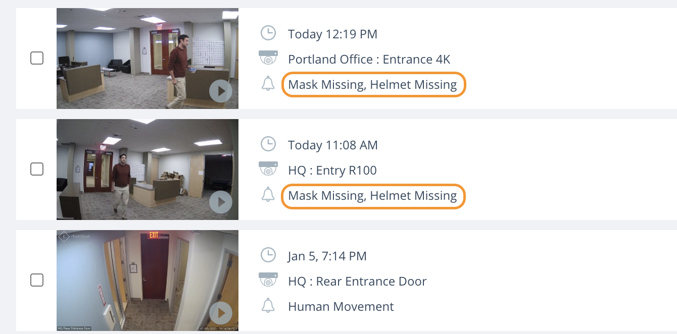 Personal Protective Equipment Detection – Rhombus Support