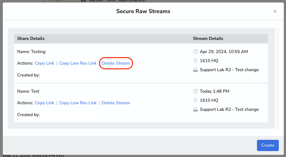 Secure Raw Streams – Rhombus Support