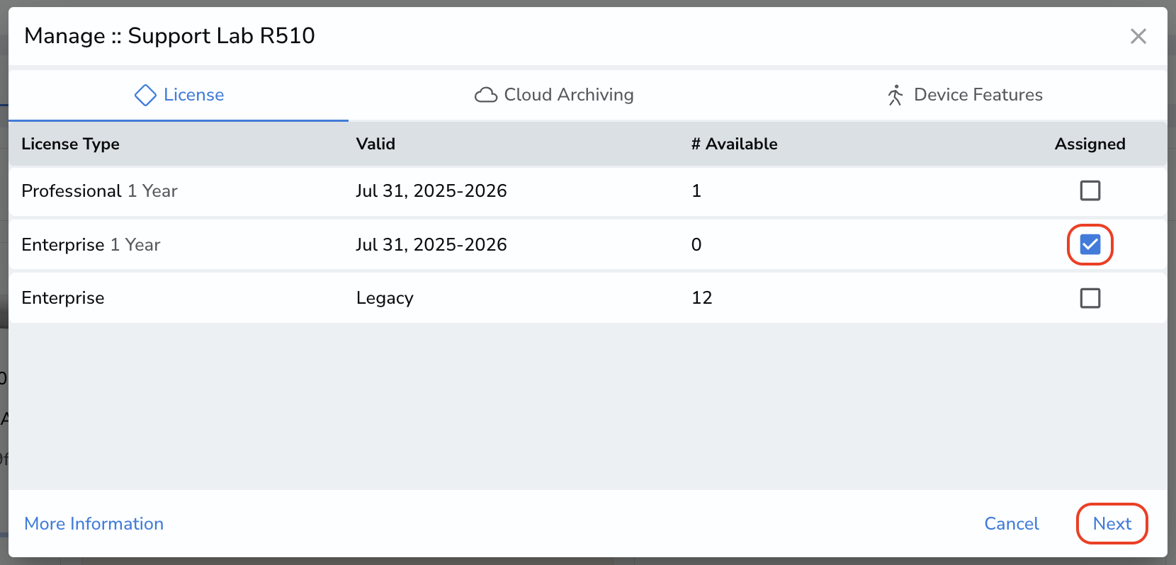 Claiming License Keys – Rhombus Support