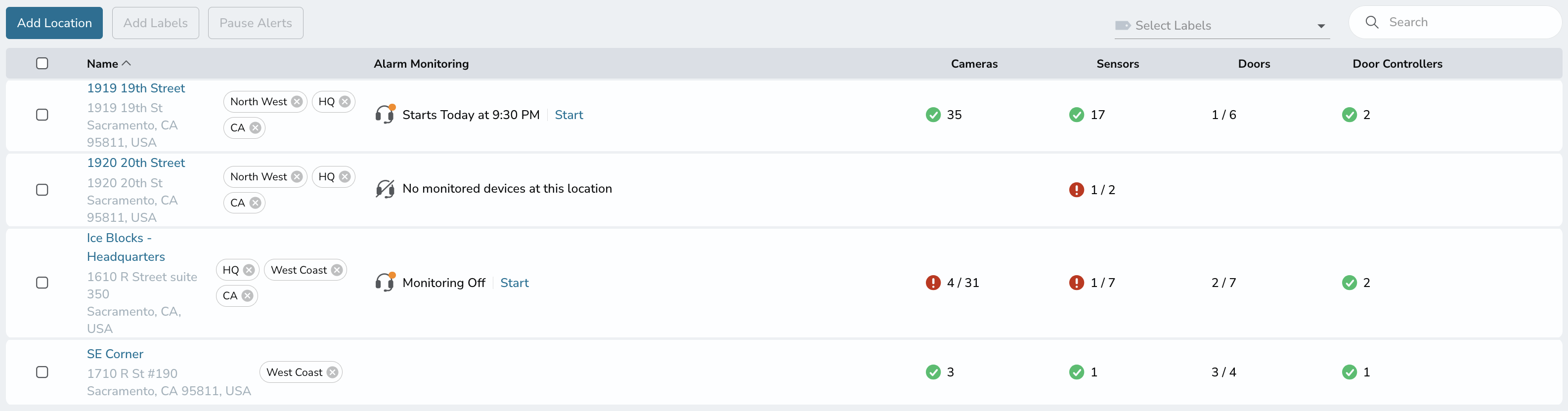 Alarm Monitoring Guide – Rhombus Support