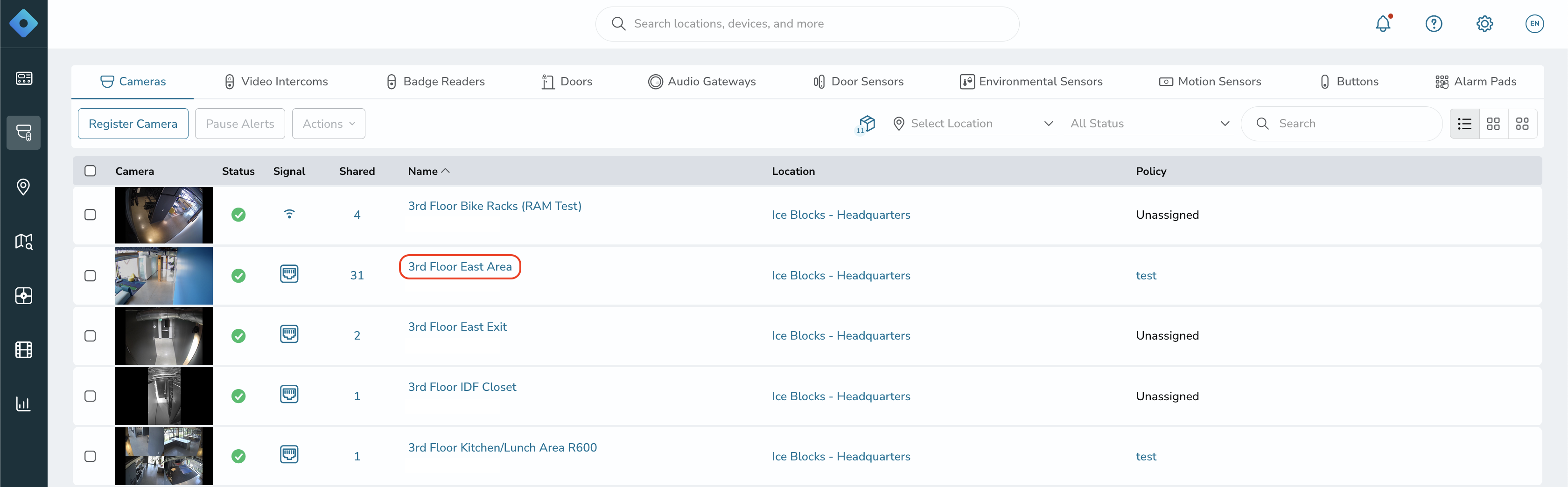 Camera View Navigation – Rhombus Support