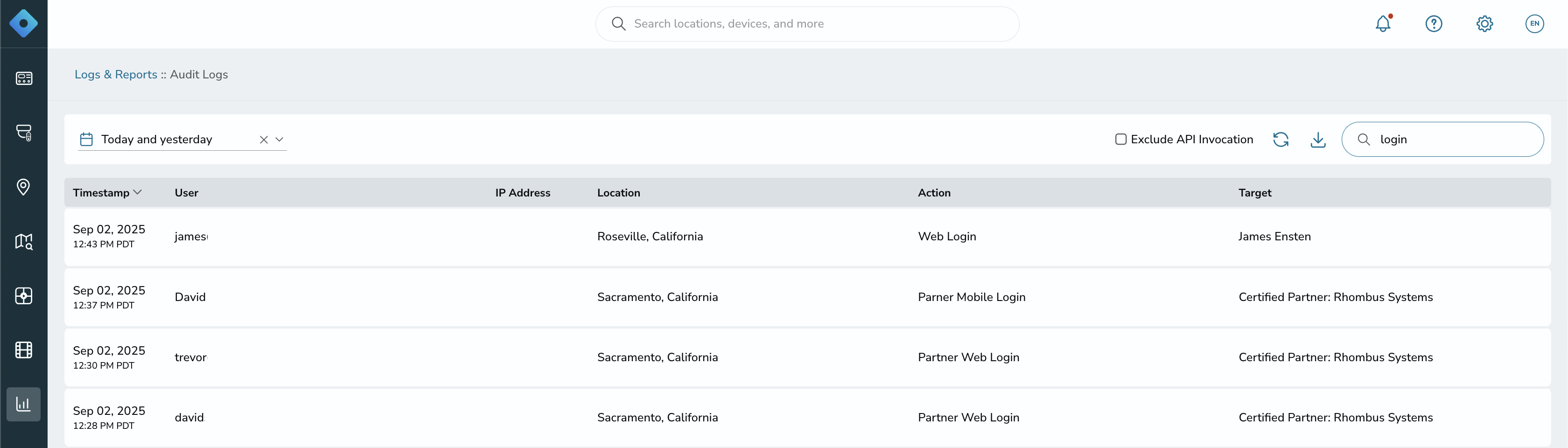 Account Login Security – Rhombus Support