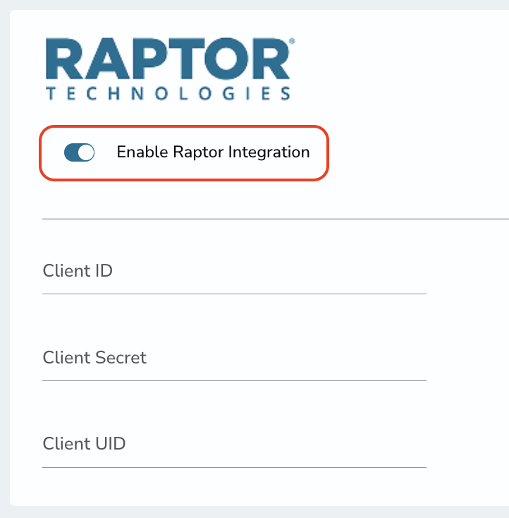 Raptor Technologies Integration – Rhombus Support