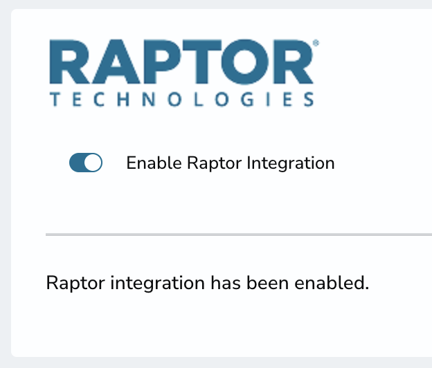 Raptor Technologies Integration – Rhombus Support