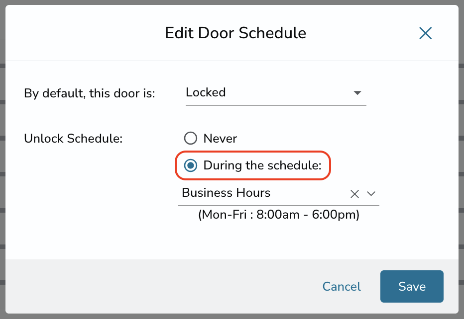 Access Control Door Lock and Unlock Schedules – Rhombus Support