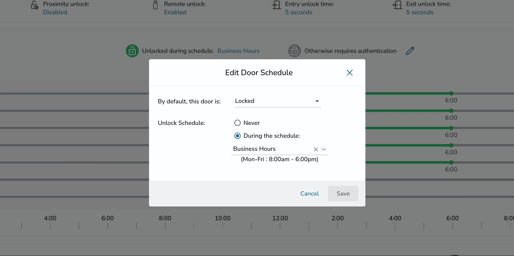 Access Control Door Lock and Unlock Schedules – Rhombus Support